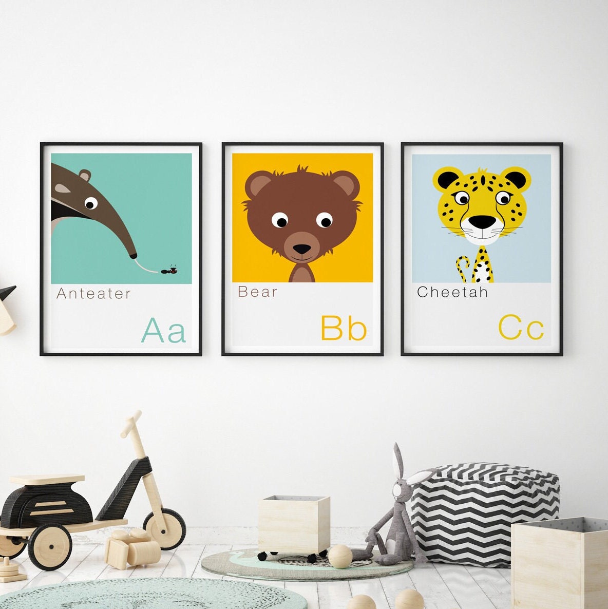 Children's Alphabet Print, Animal Print, Alphabet Poster, Children's ...