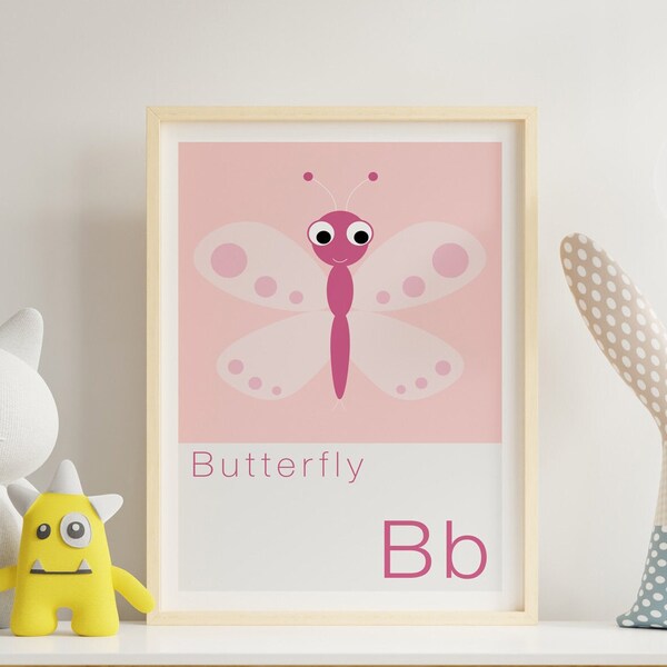 Butterfly Alphabet Poster - Etsy