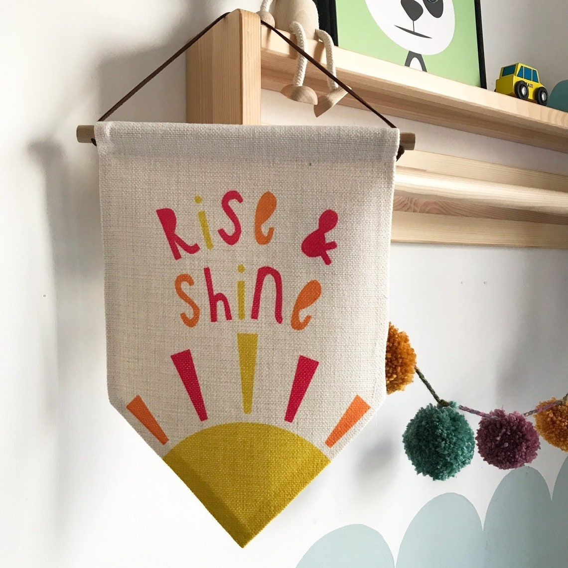 Sunshine Flag, Nursery Wall Art, Childrens Flag, Sunshine Print ...