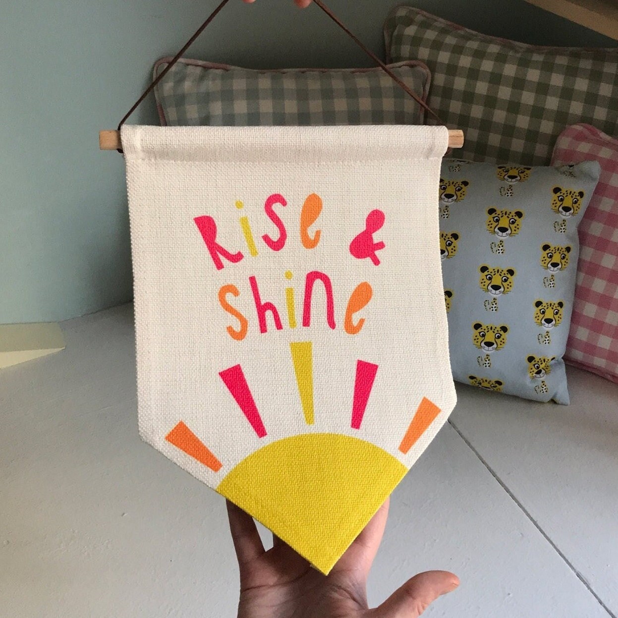 Sunshine Flag, Nursery Wall Art, Childrens Flag, Sunshine Print ...