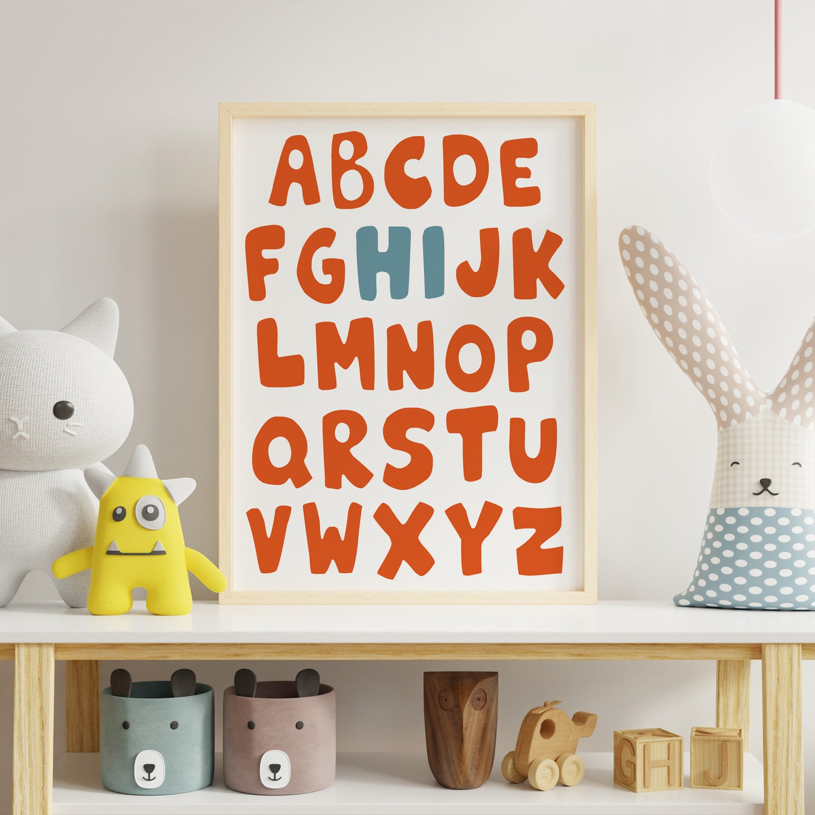 Alphabet Nursery Print, Alphabet Poster, Kids Alphabet Art, Children's ...