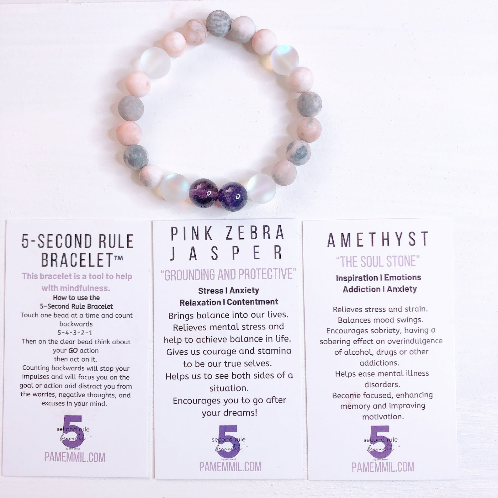 Amethyst Bracelet Pink Zebra Jasper Healing Stress And Etsy amethyst-bracelet-pink-zebra-jasper-healing-stress-and-etsy