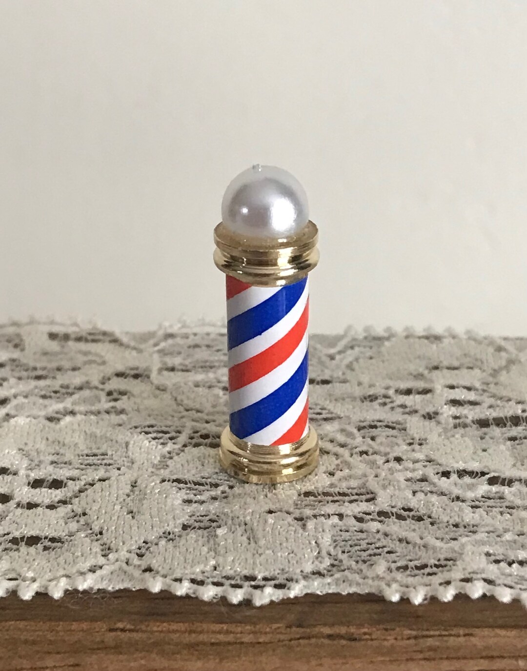 Miniature Dollhouse Tiny Brass Colored Barbershop Pole, Striped - Etsy