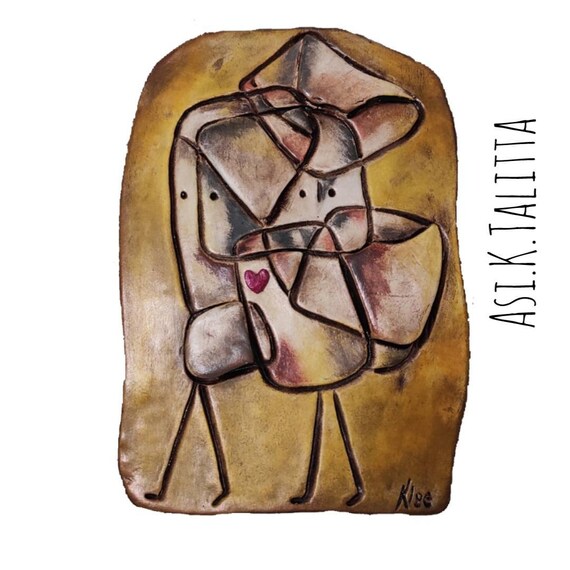 SIBLINGS 1930 Paul Klee fine Clay Art by Asi .k.talitra - Etsy