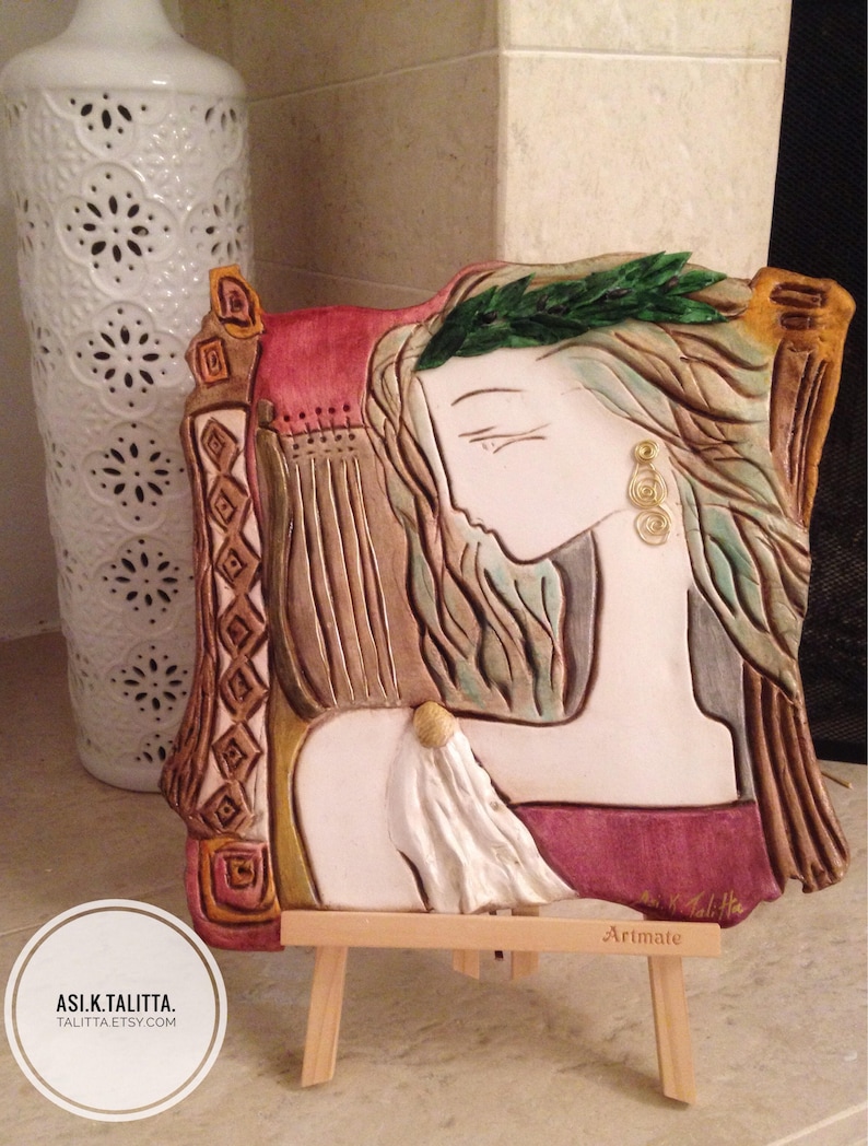 Terpsichore, Muse of Music and Ballet-clay Art-ancient Greek Woman ...