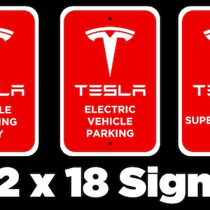 Tesla Charging Sign Wall Connector Home Mobile Charger Model 3 S X Y ...