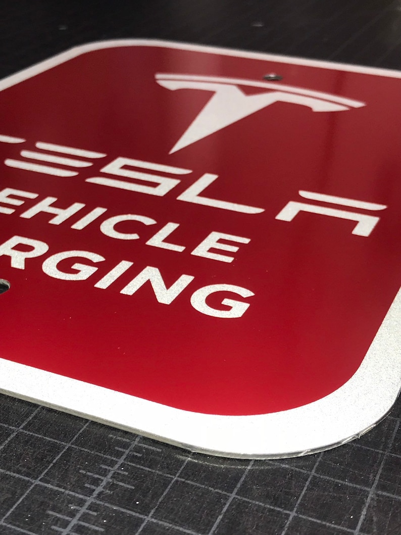 Tesla Charging Sign Wall Connector Home Mobile Charger Model 3 S X Y ...