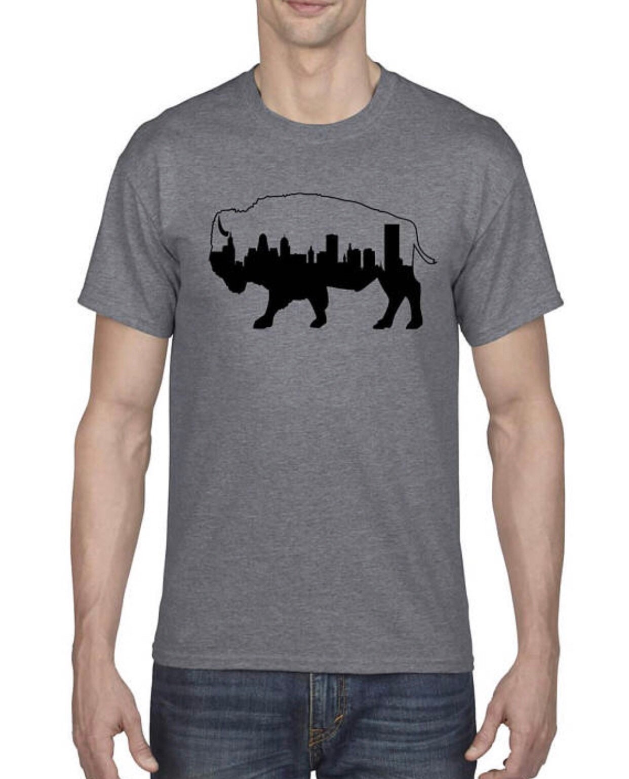 Buffalo NY Downtown Skyline T Shirt | Etsy