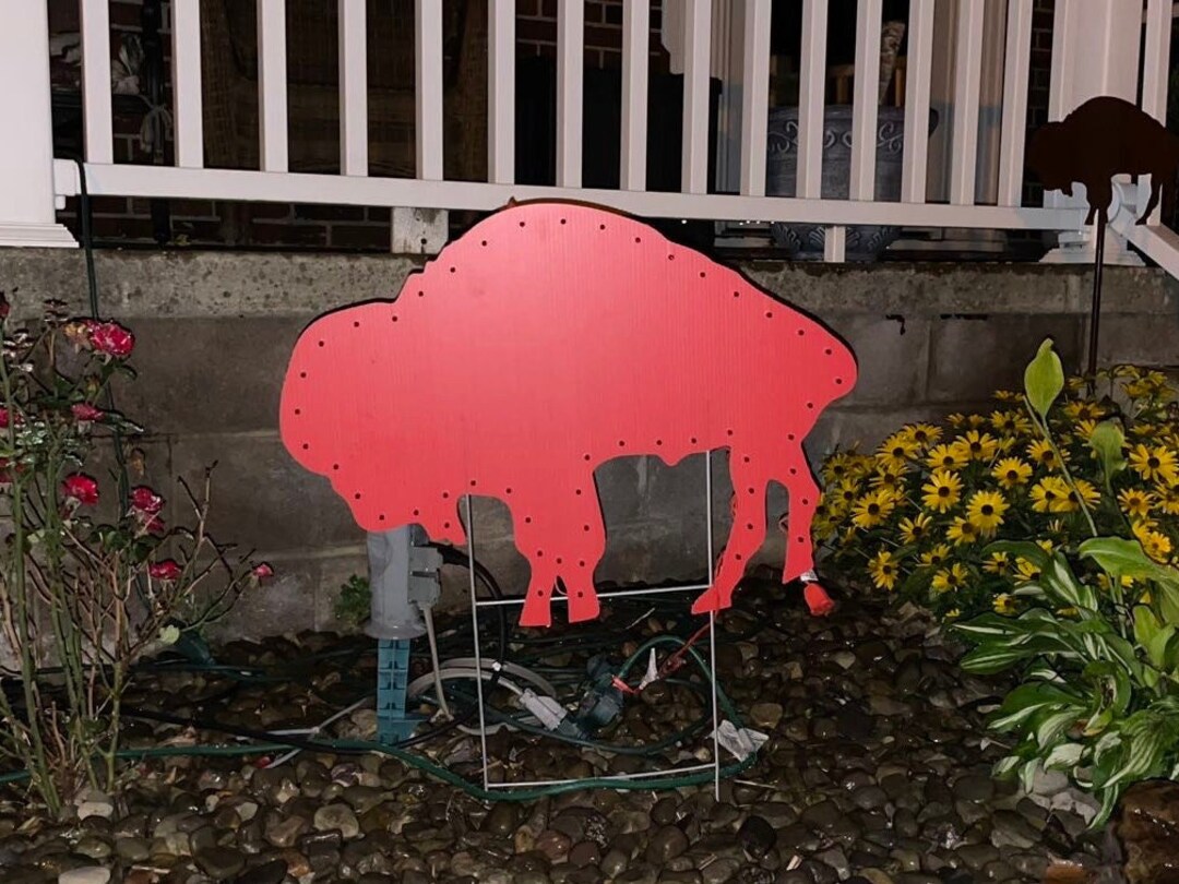 Standing Buffalo Outdoor Sign - Etsy