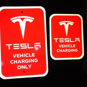 Tesla Charging Sign Wall Connector Home Mobile Charger Model 3 S X Y ...