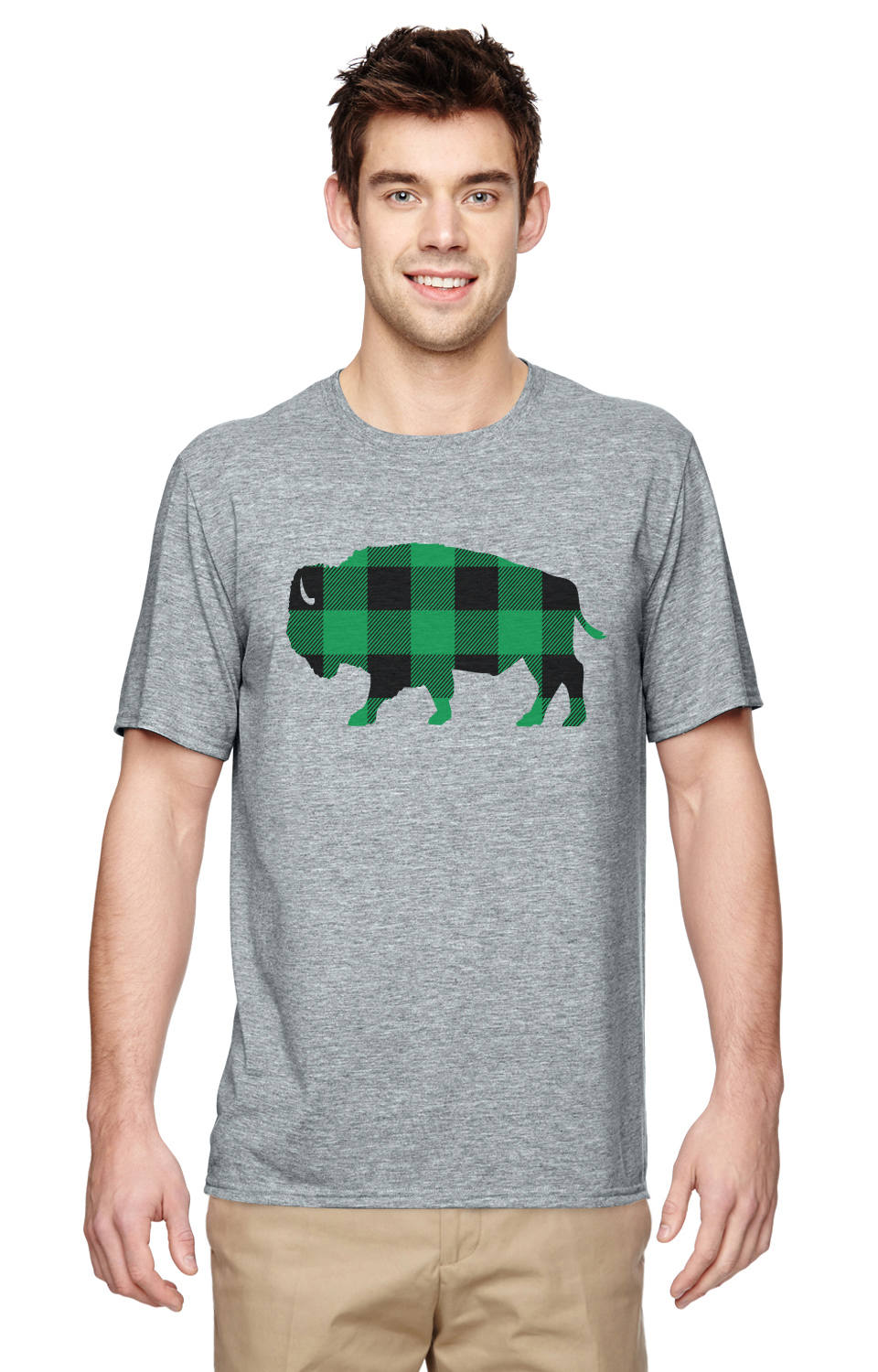 Buffalo Irish Plaid St. Patrick's Day Bison T-Shirt | Etsy