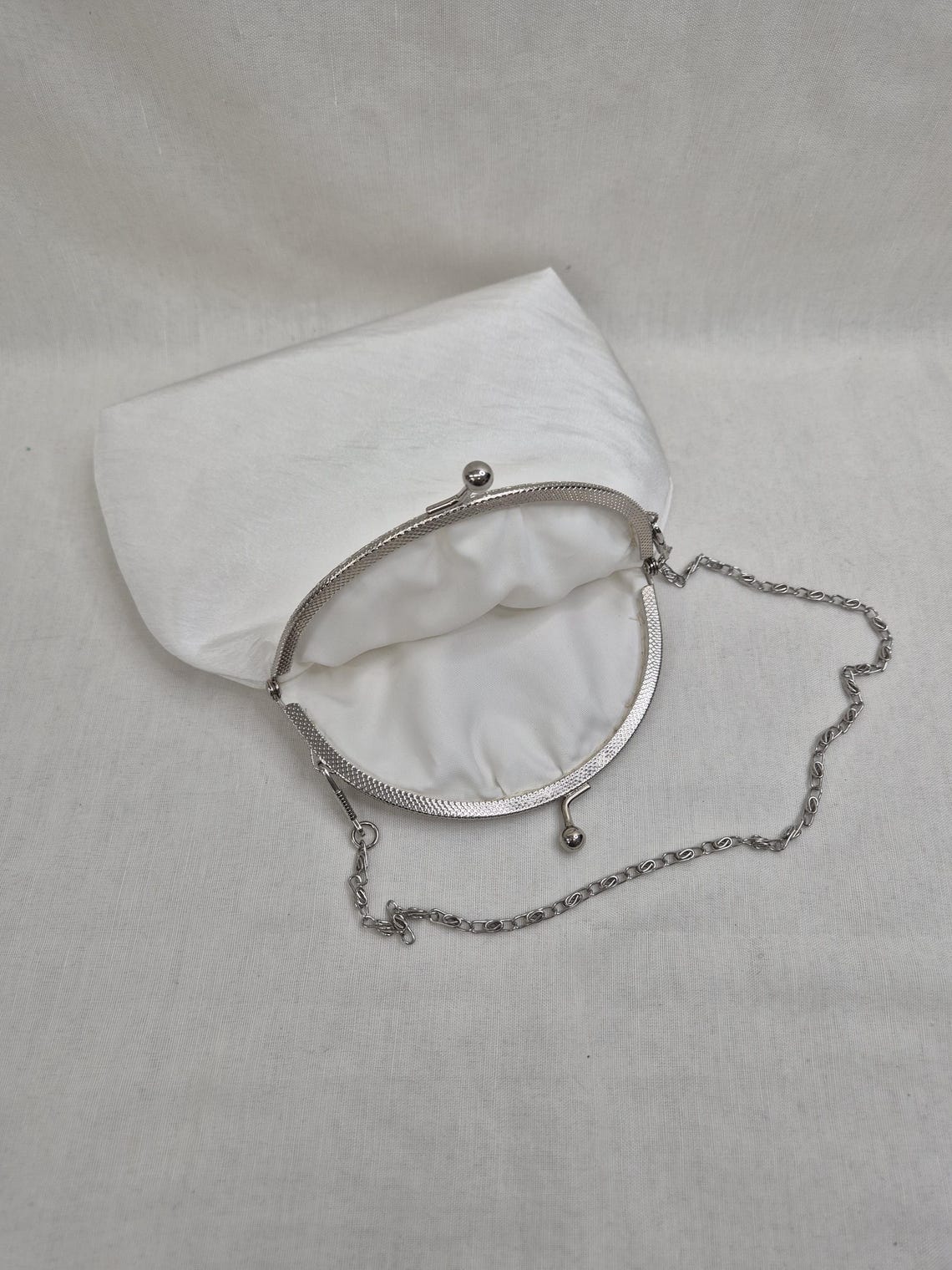 Ivory Kiss Clasp Bag/ivory Kiss Lock Clutch Bag/wedding Bag/bridesmaids ...