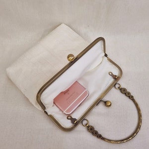 Ivory Kiss Clasp Bag/kiss Clasp Purse/wedding Bag/prom/bridesmaids ...