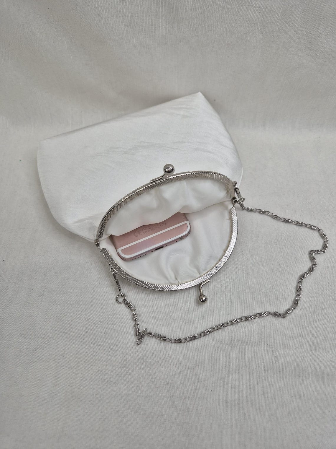 Ivory Kiss Clasp Bag/ivory Kiss Lock Clutch Bag/wedding Bag/bridesmaids ...