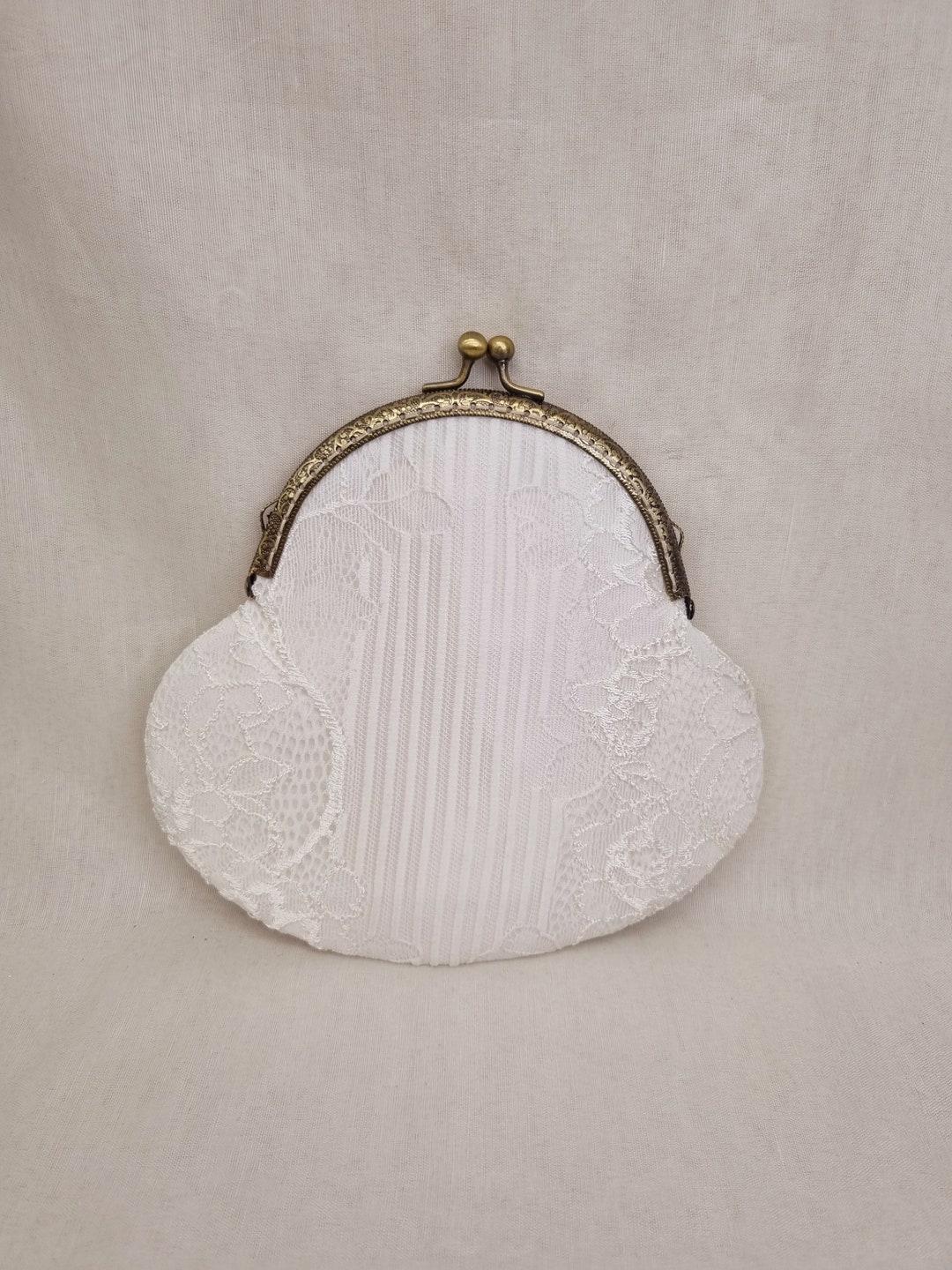 Ivory Kiss Clasp Bag/ivory Kiss Lock Clutch Bag/wedding Bag/special ...