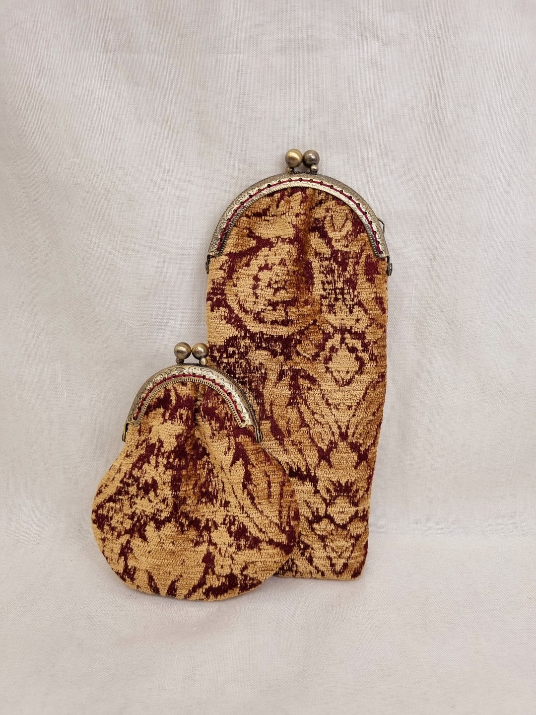 Wine and Gold Glasses and Coin Purse Gift Set/kiss Clasp Coin Purse ...