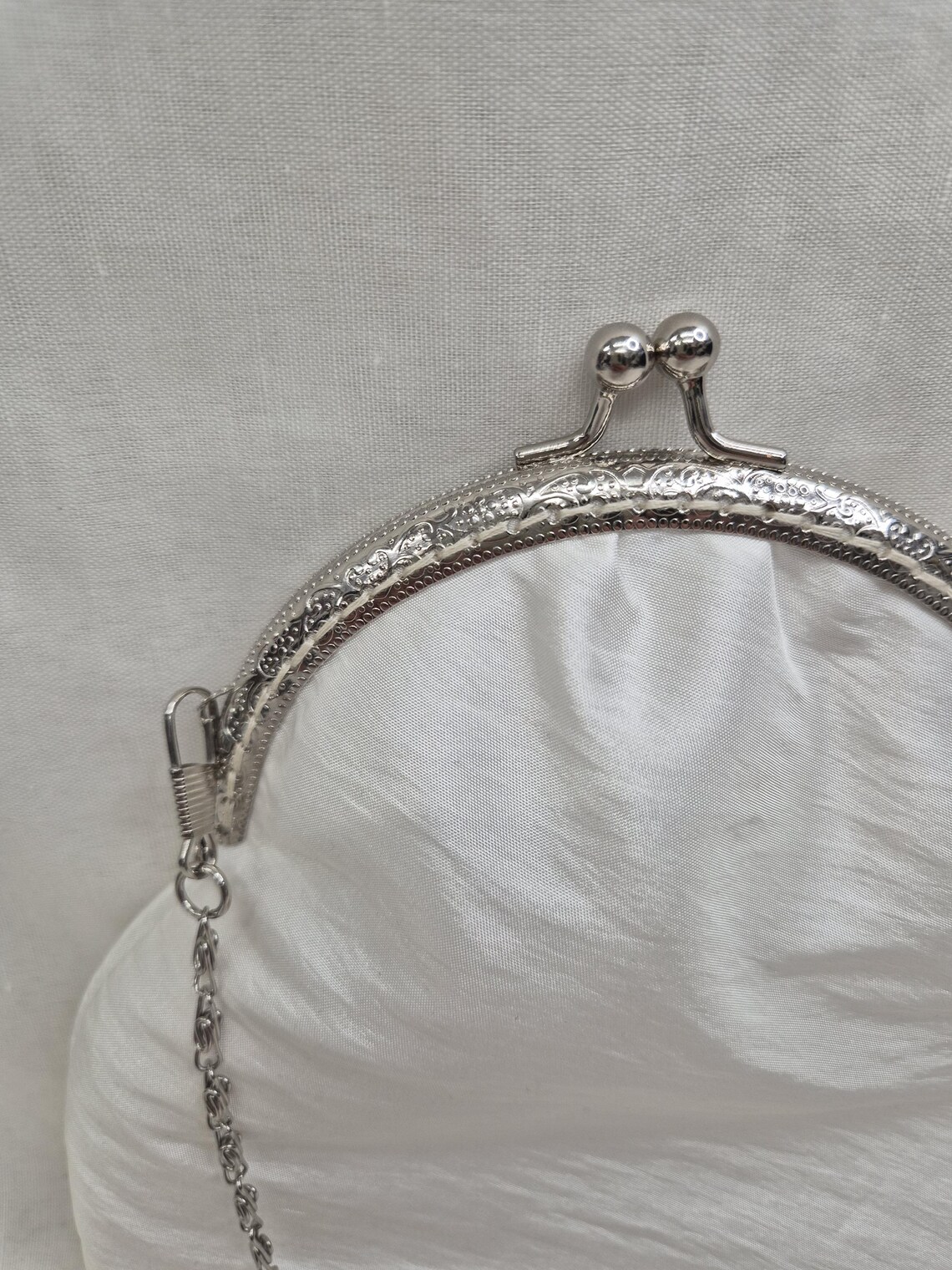 Ivory Kiss Clasp Bag/ivory Kiss Lock Clutch Bag/wedding Bag/bridesmaids ...