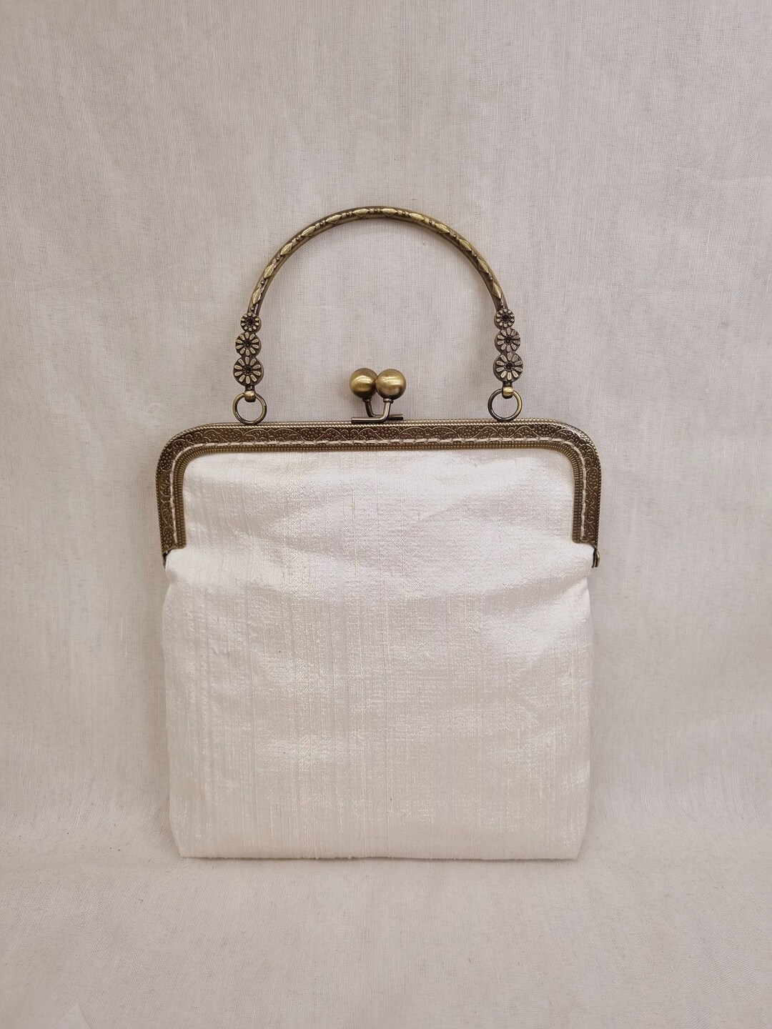 Ivory Kiss Clasp Bag/kiss Clasp Purse/wedding Bag/prom/bridesmaids ...