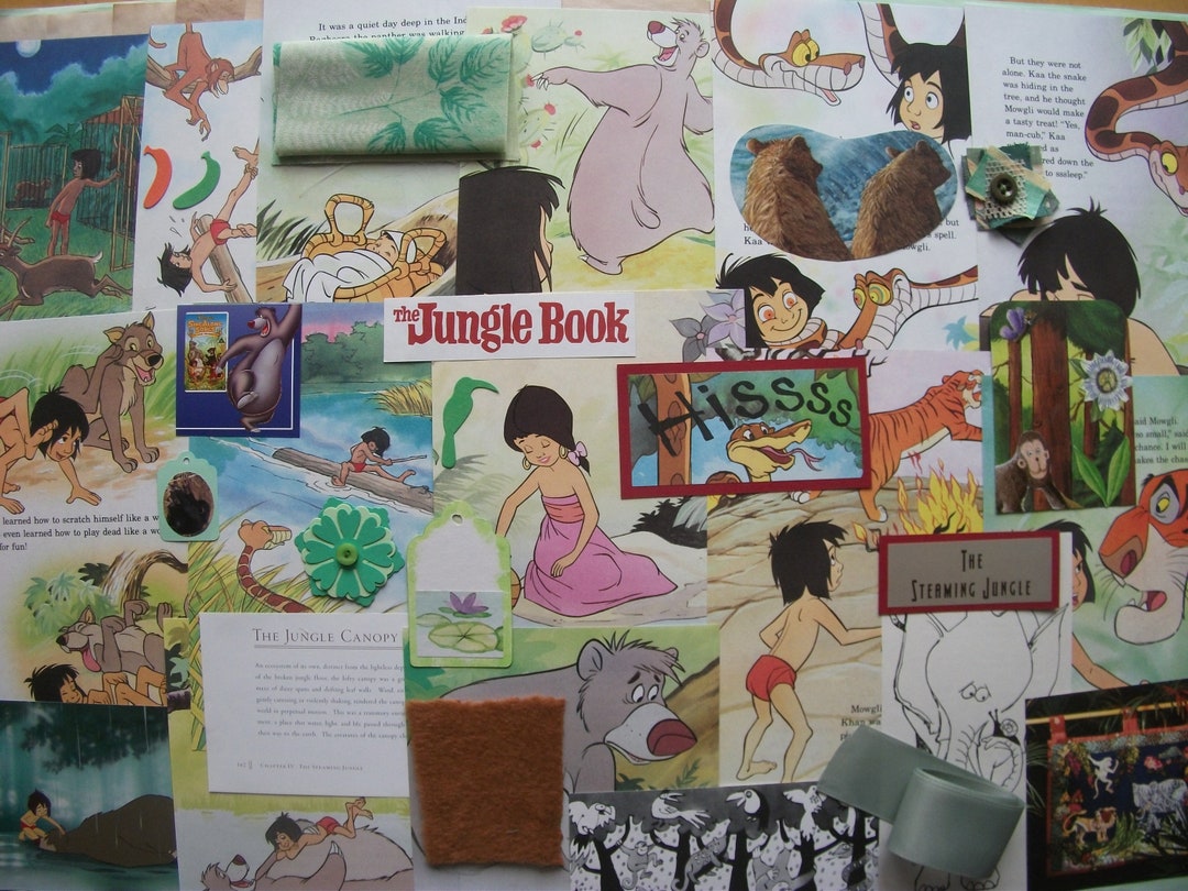 The Jungle Book Grab Bag of 40 Items of Fun Junk Journal Ephemera and ...
