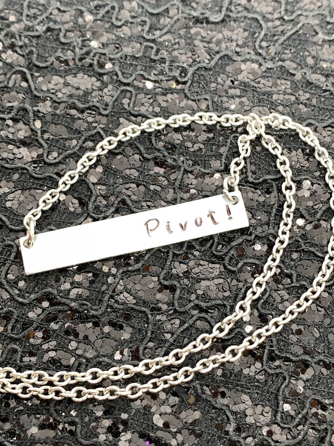 Pivot! Friends Inspired Necklace Hand Stamped Metal Jewelry - Etsy