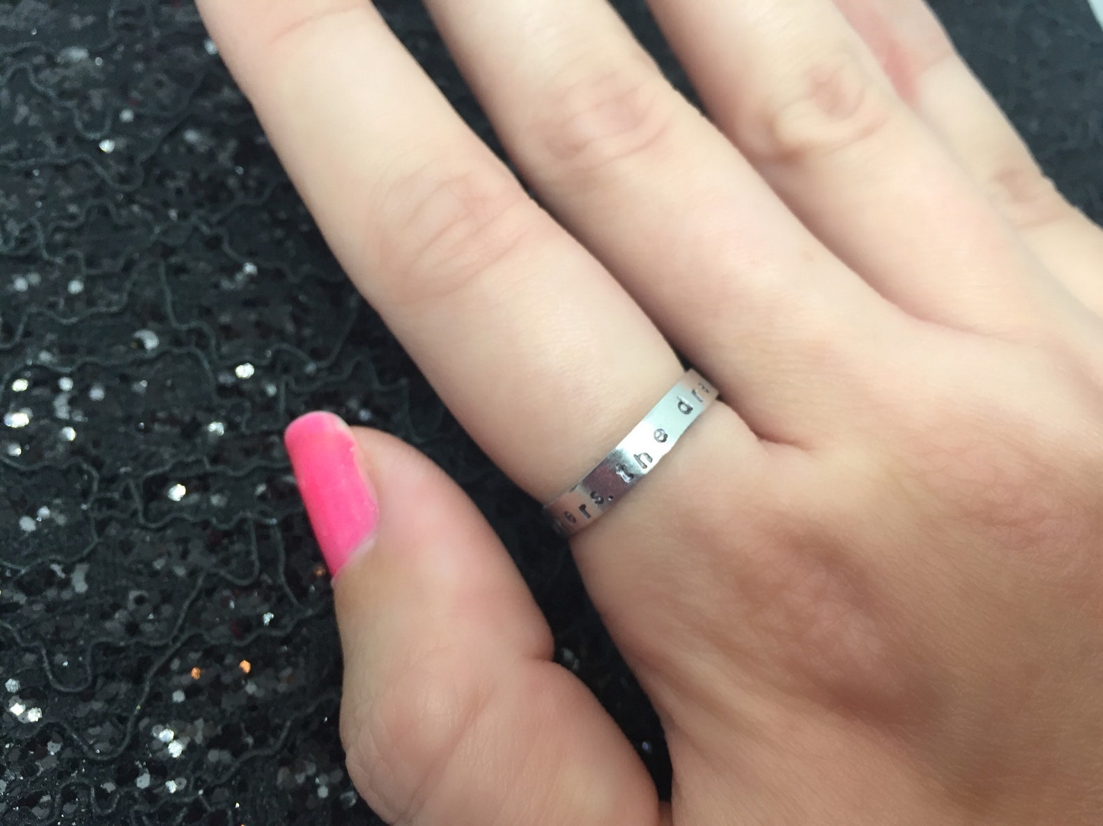 Kermit the Frog Muppets Ring Rainbow Connection Hand Stamped - Etsy