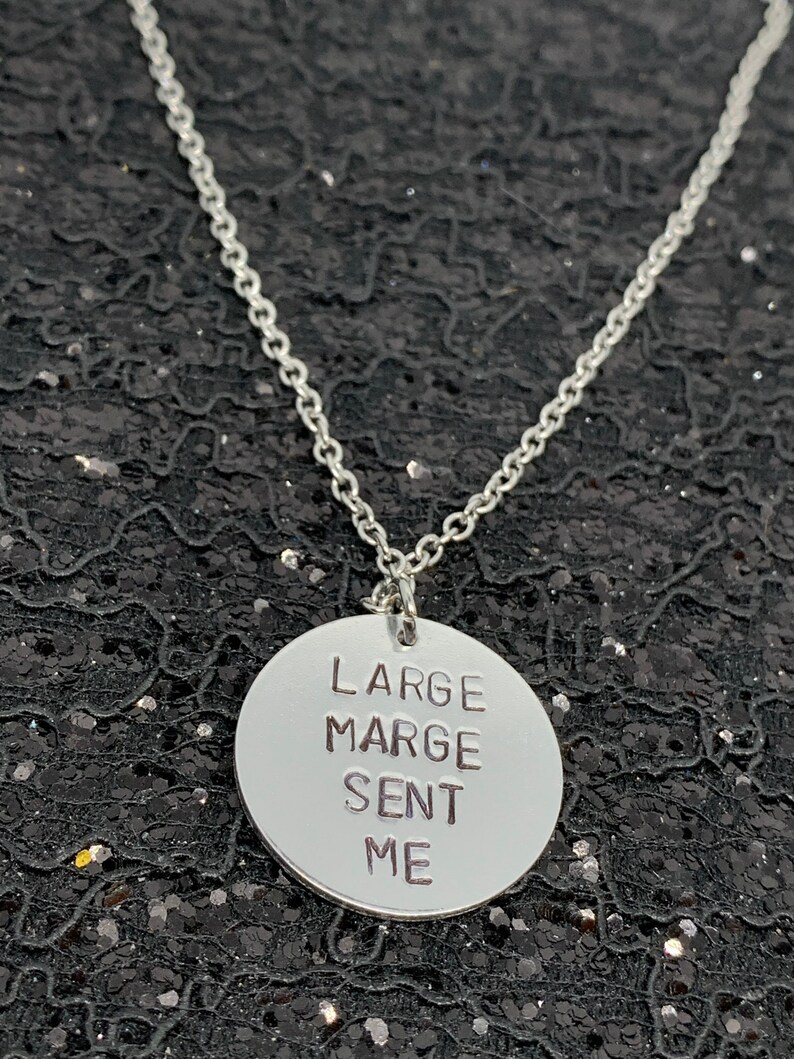 Pee-wee's Big Adventure Large Marge Necklace Hand Stamped | Etsy