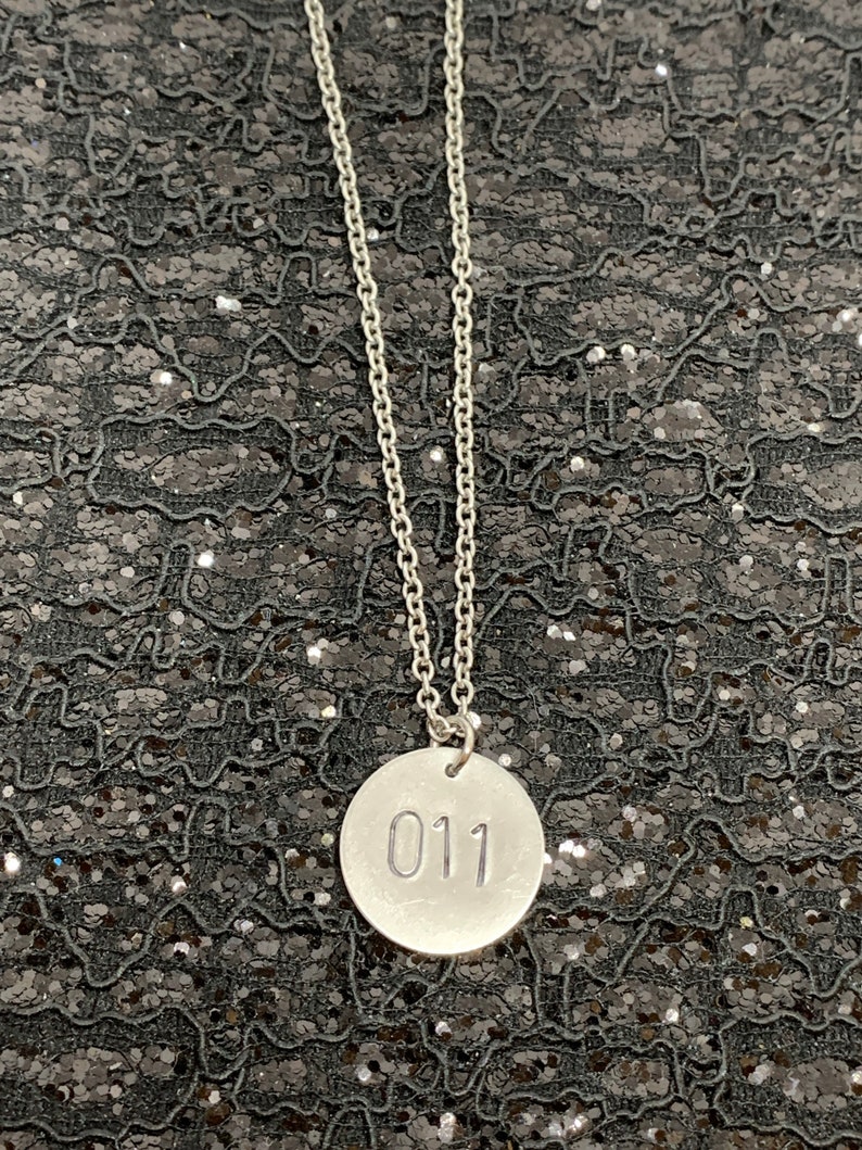 Stranger Things Necklace 011 Hand Stamped Metal Jewelry | Etsy