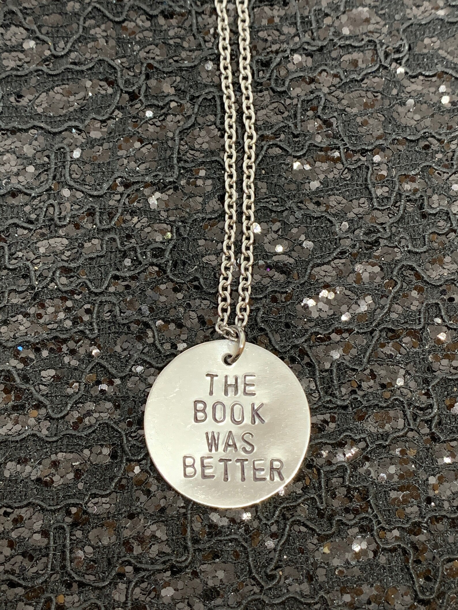 Book Lover Necklace the Book Was Better Hand Stamped Metal - Etsy