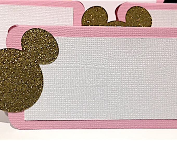 MINNIE/MICKEY Mouse Themed Food Tents...menu Cards....place Cards ...