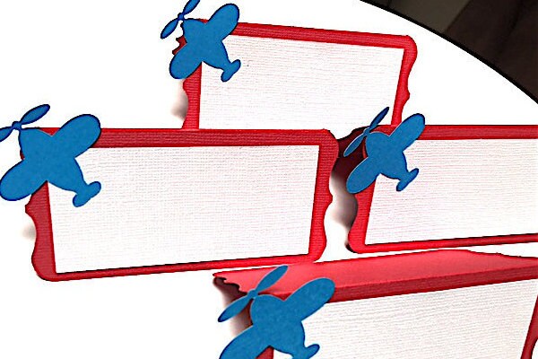 Airplane Food Place Cards, Airplane Place Cards, Airplane Baby Shower ...