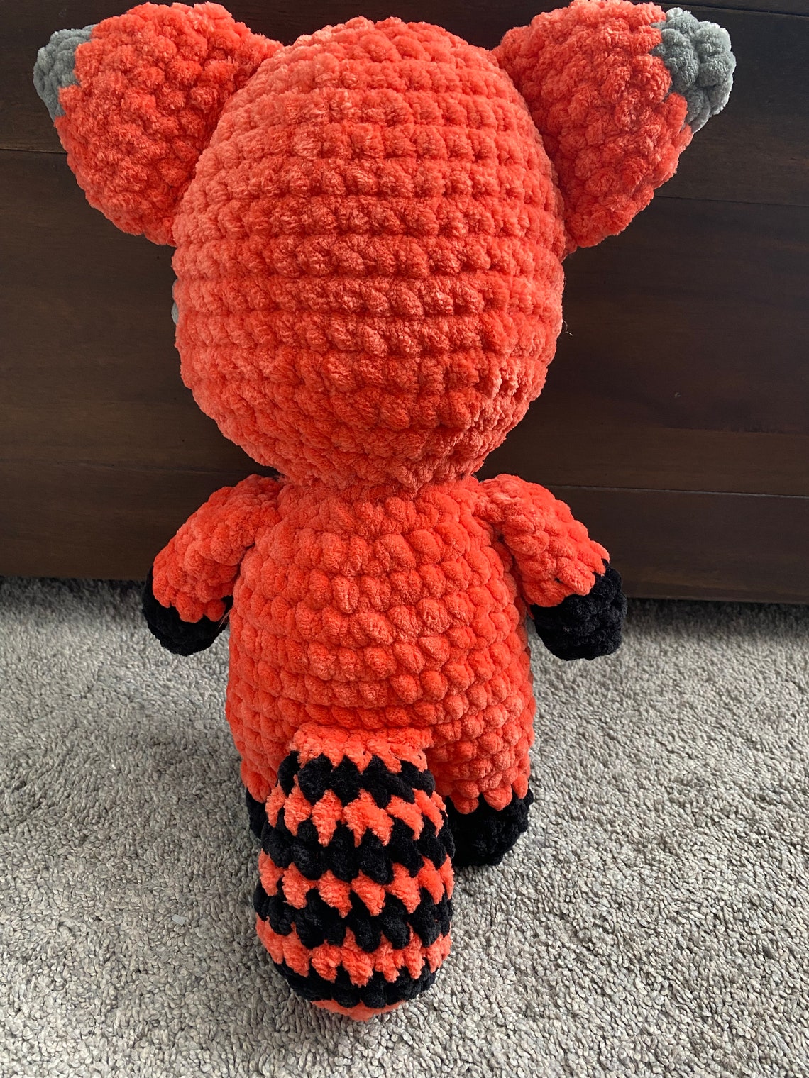Jumbo Crochet Orange Raccoon - Etsy