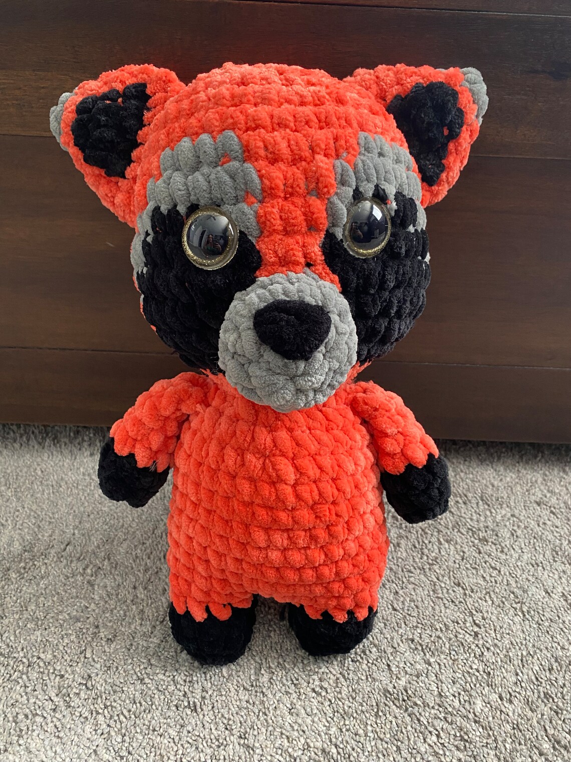 Jumbo Crochet Orange Raccoon - Etsy