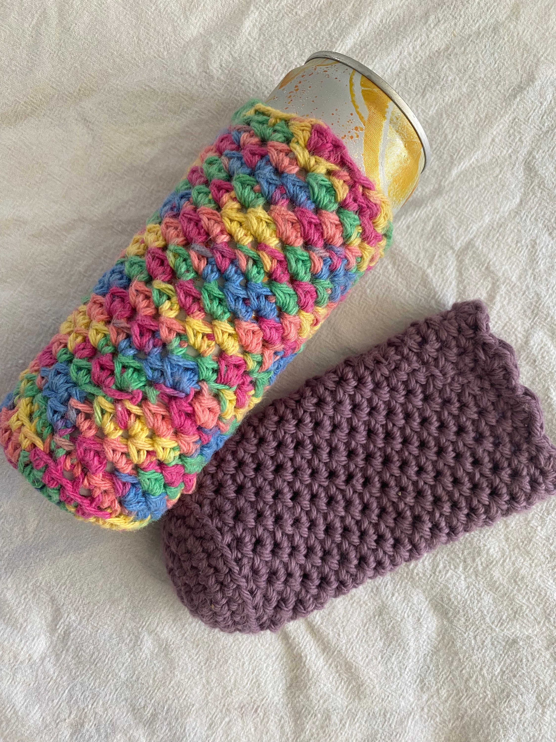 Skinny Can Crochet Cotton Cozy PATTERN ONLY - Etsy