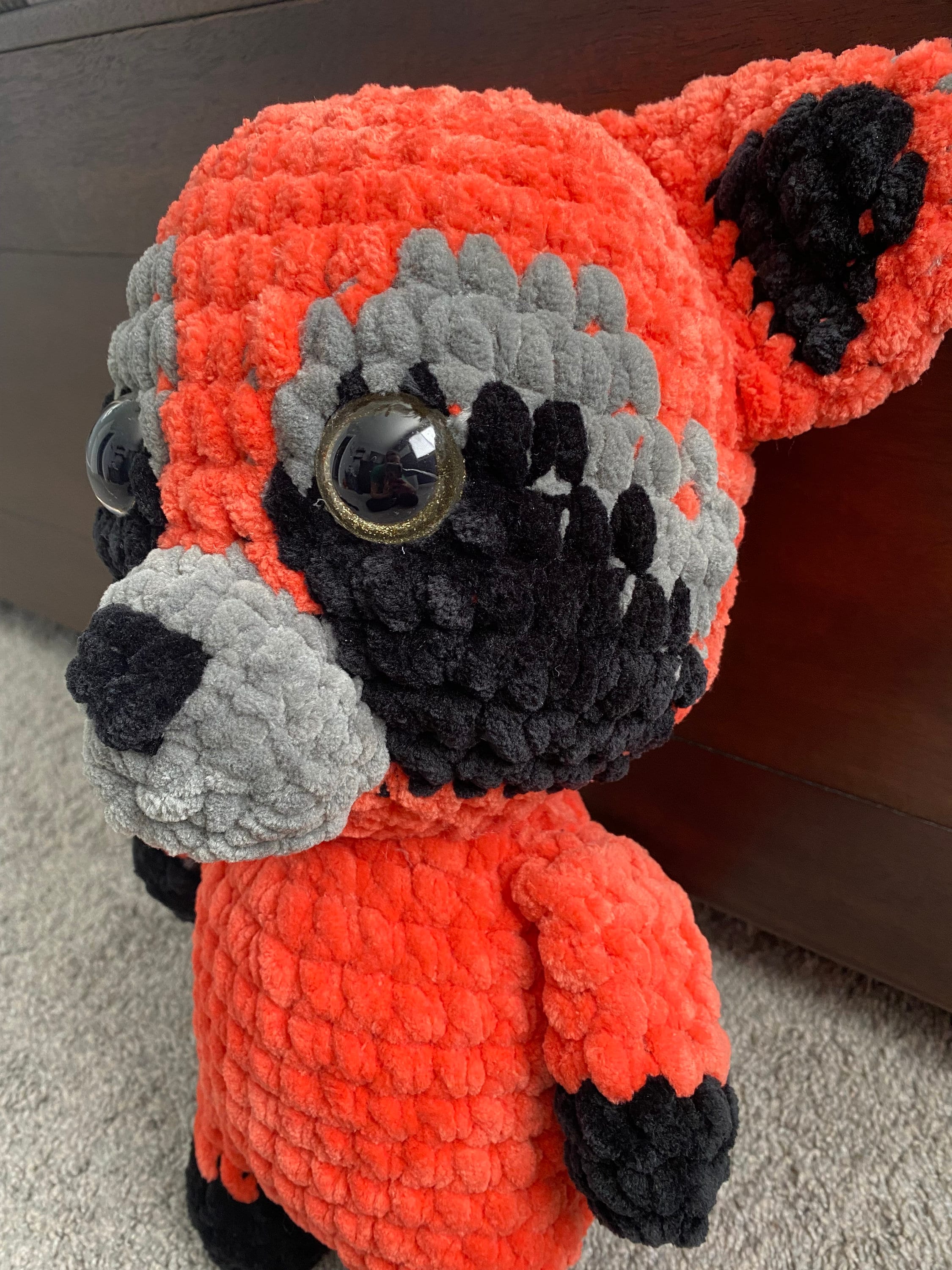Jumbo Crochet Orange Raccoon - Etsy