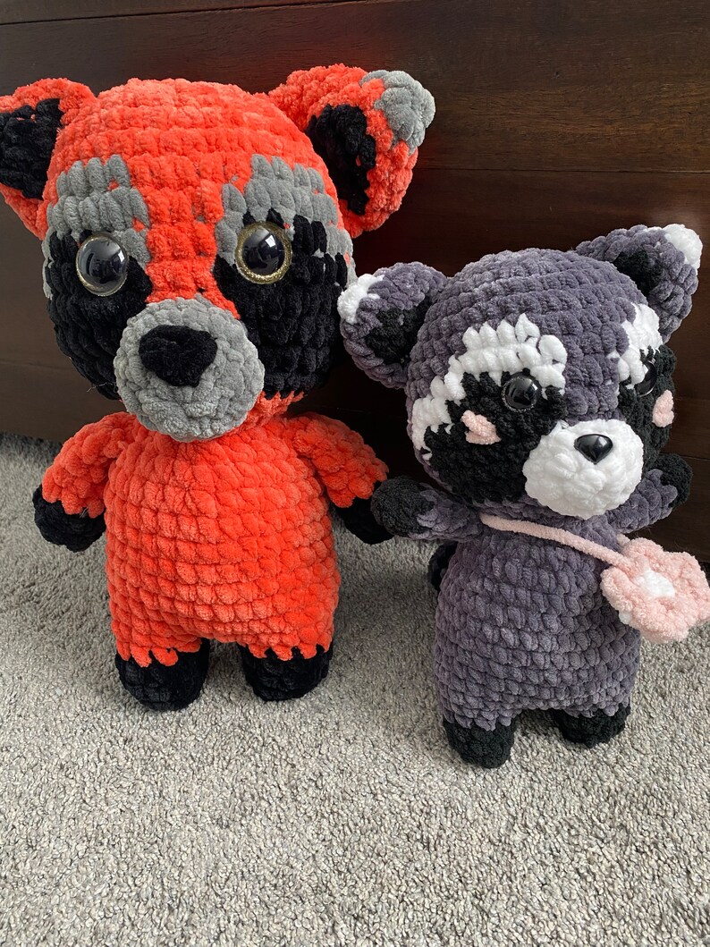 Jumbo Crochet Orange Raccoon - Etsy