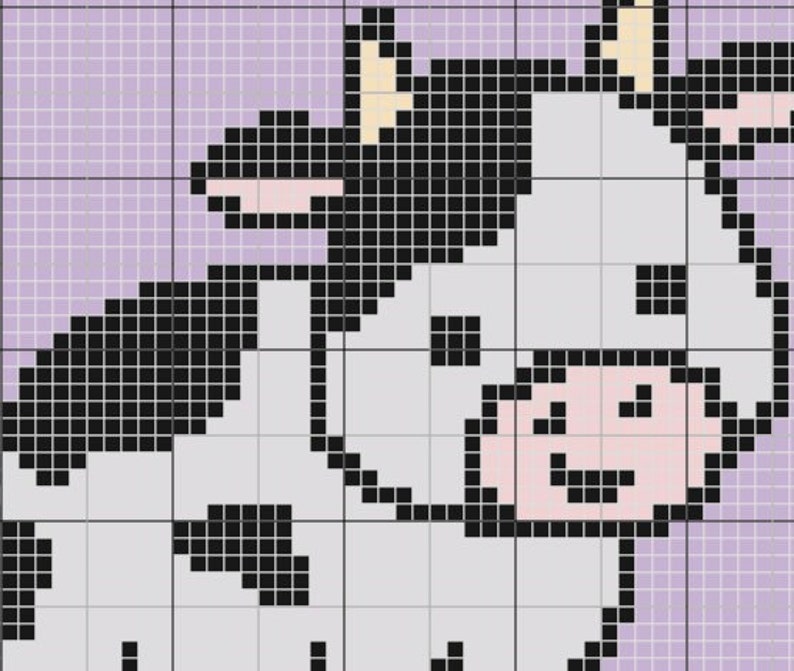 Cow C2C Crochet Pattern, Beginner Easy Blanket PATTERN ONLY - Etsy