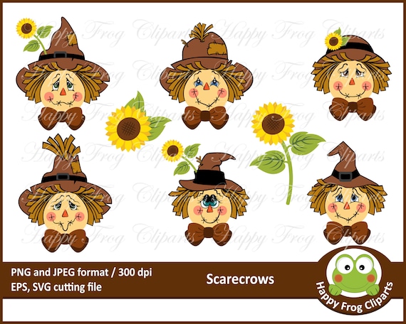 Scarecrows HFC 045 Scarecrow Faces Halloween Scarecrow | Etsy