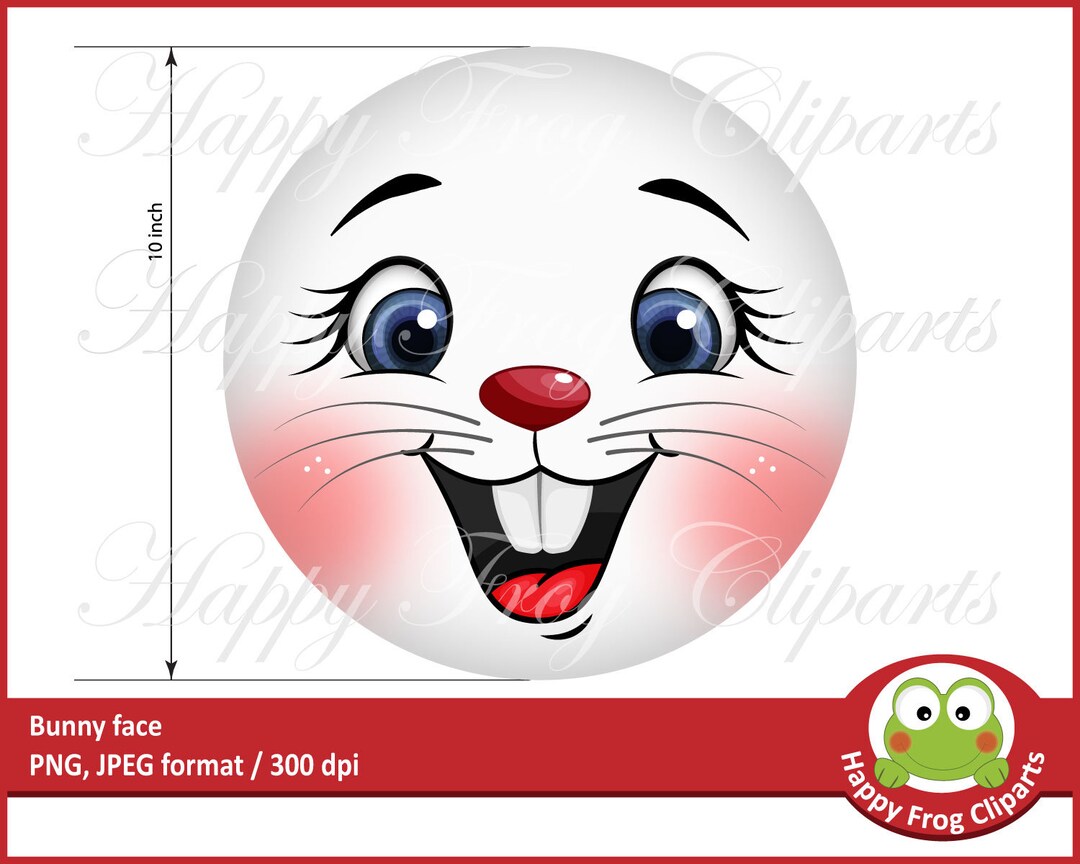 Bunny Face, Blue Eye, Model 4 - HFC 071 - Bunny Face, Circles, Instant ...