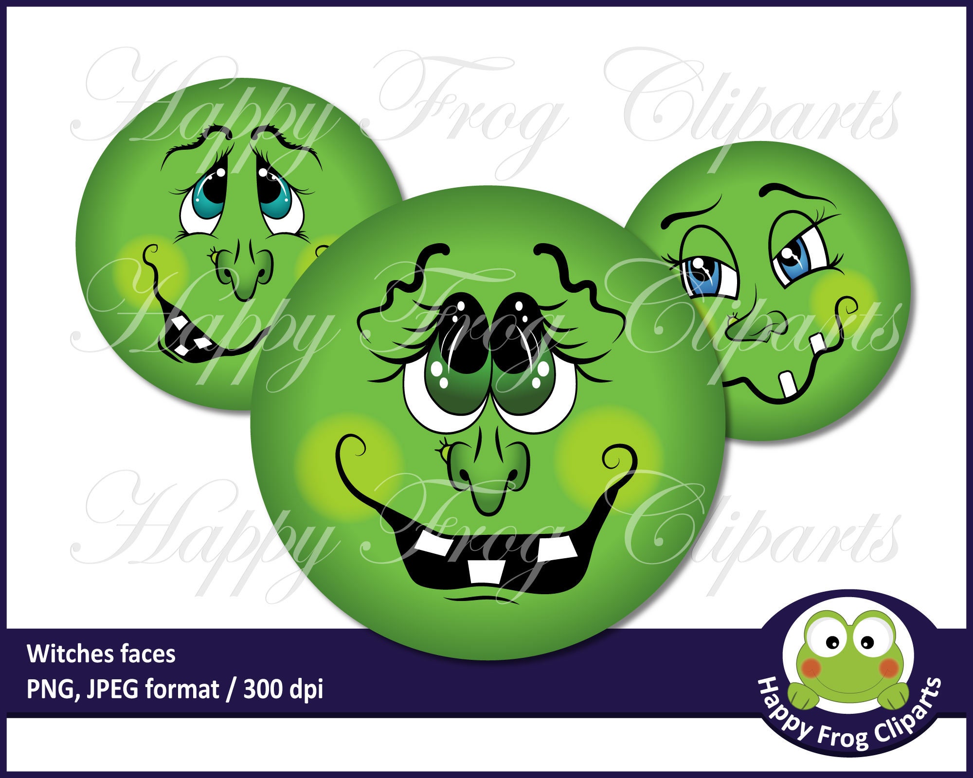 Witches Faces - HFC 063 - Witches Faces, Circles, Door Wreath Center ...