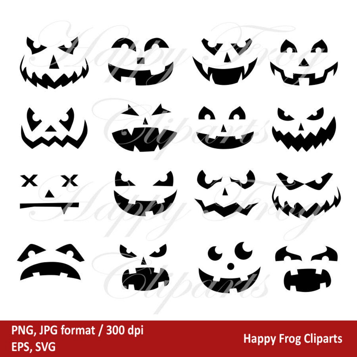 Pumpkin Faces HFC 038 Pumpkin Faces Pumpkin Svg Pumpkin | Etsy