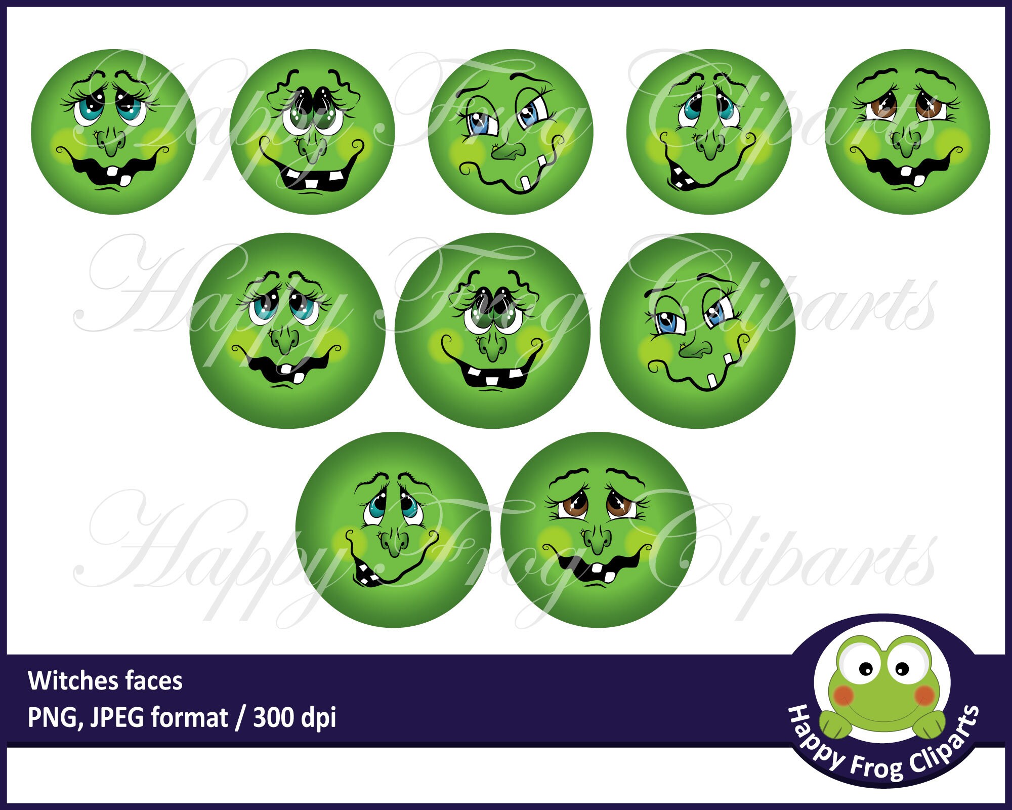 Witches Faces - HFC 063 - Witches Faces, Circles, Door Wreath Center ...
