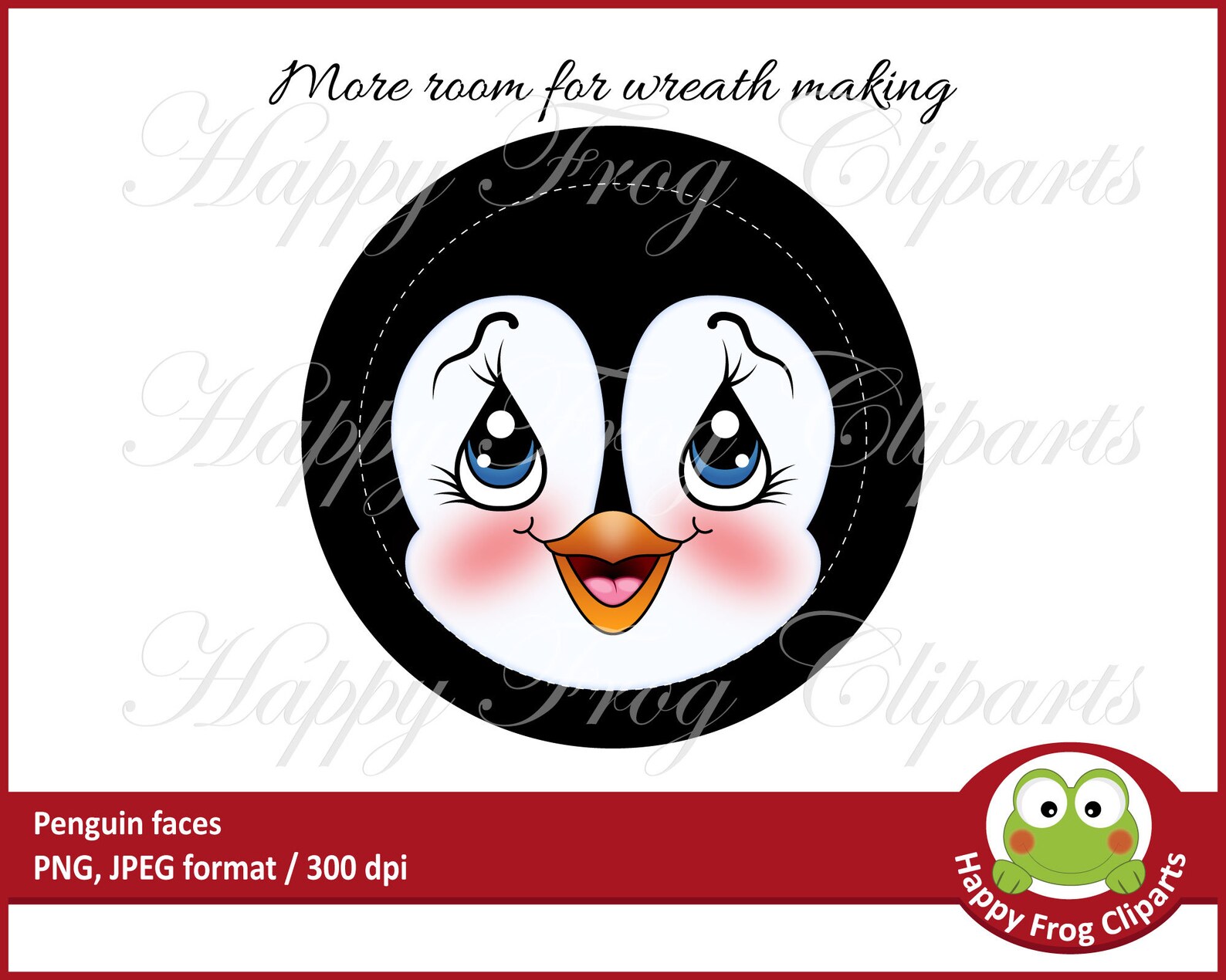 Penguin Faces - HFC 014 - Penguin Faces, Circles, Instant Download ...