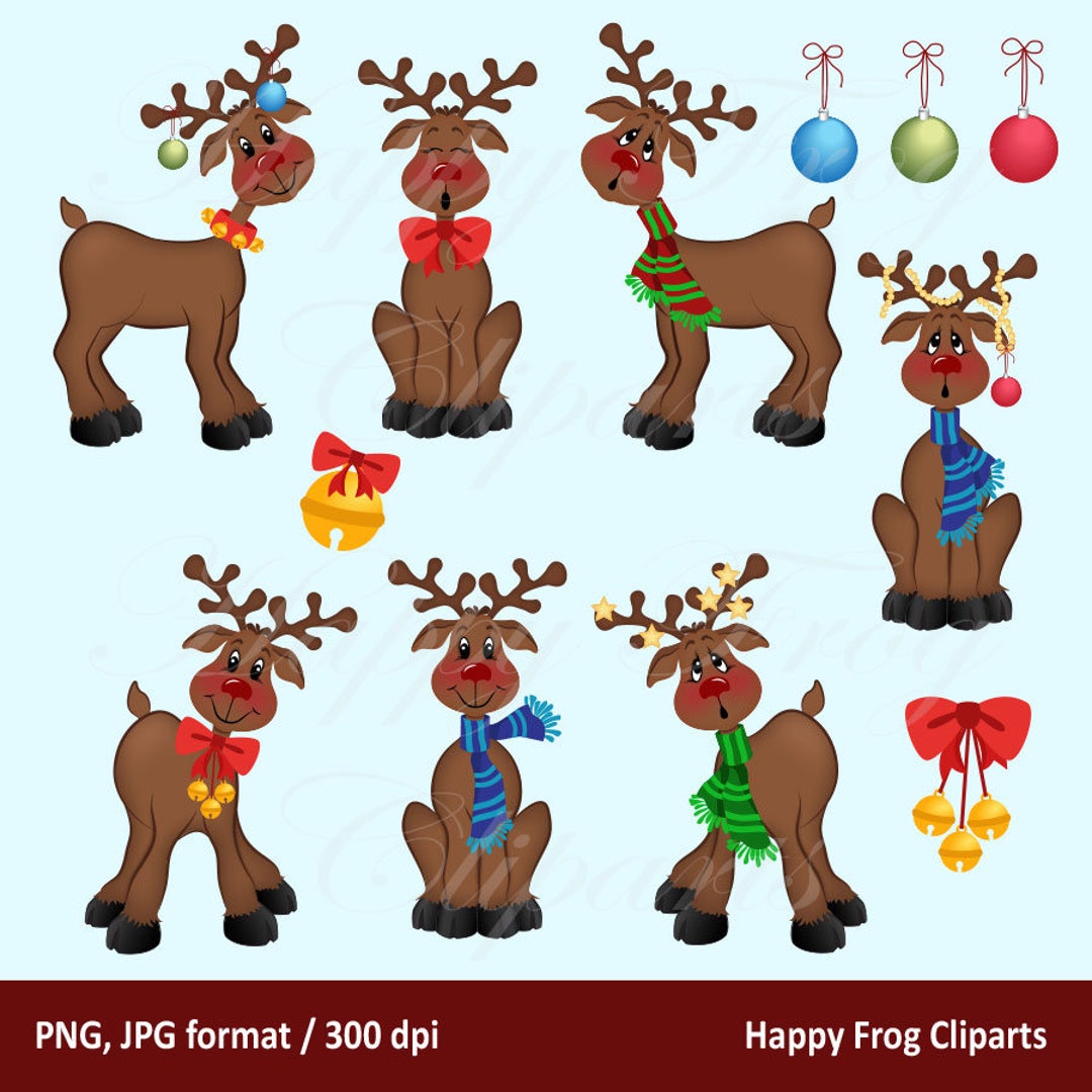 Reindeer Clipart - HFC 010 - Instant Download, Clipart, Graphic ...