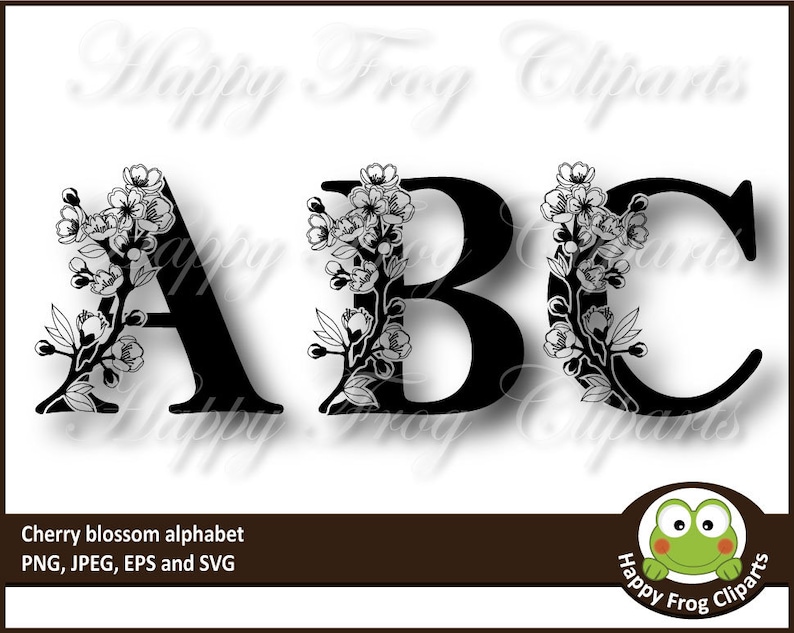 Cherry Blossom Letters HFC 070 Cherry Blossom Font - Etsy