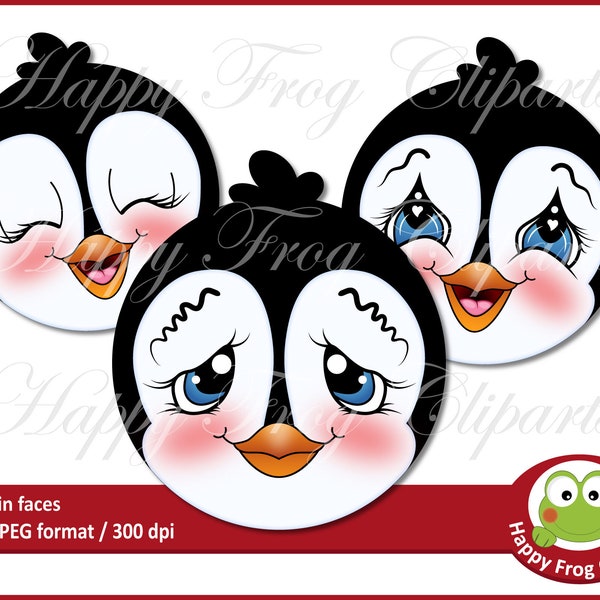 Penguin Face Svg - Etsy