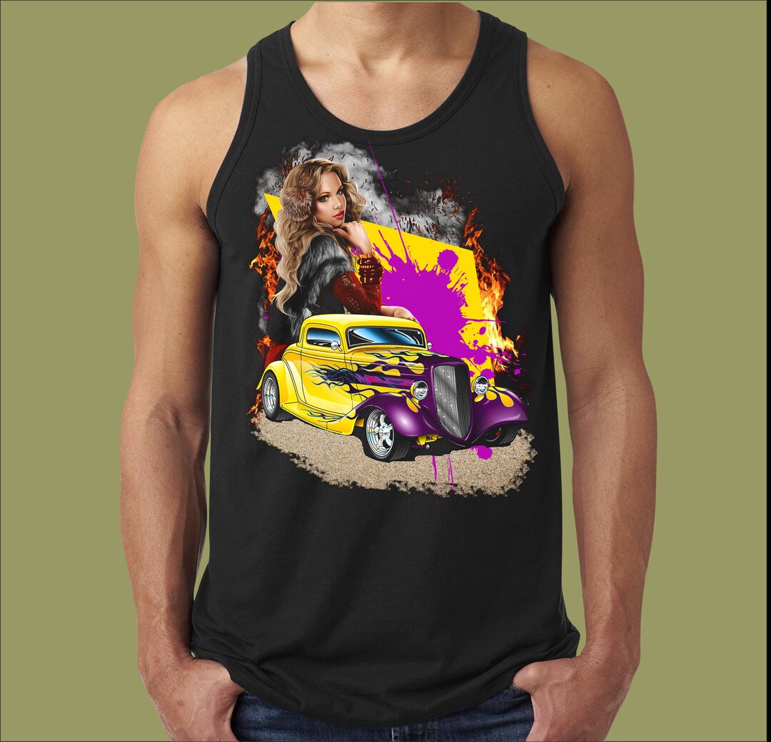 Pinup Girl Hot Rod Singlet / Tank Top - Etsy