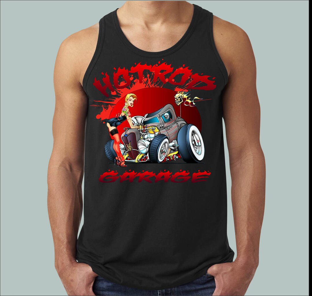 Cartoon Hot Rod Singlet / Tank Top - Etsy