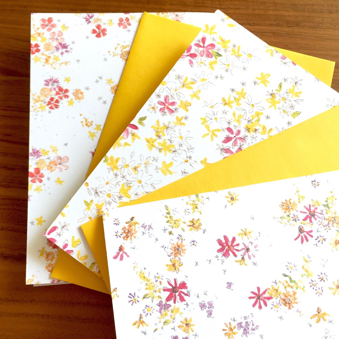 Bitty Buds Pack of 6 Watercolor Cards - Etsy