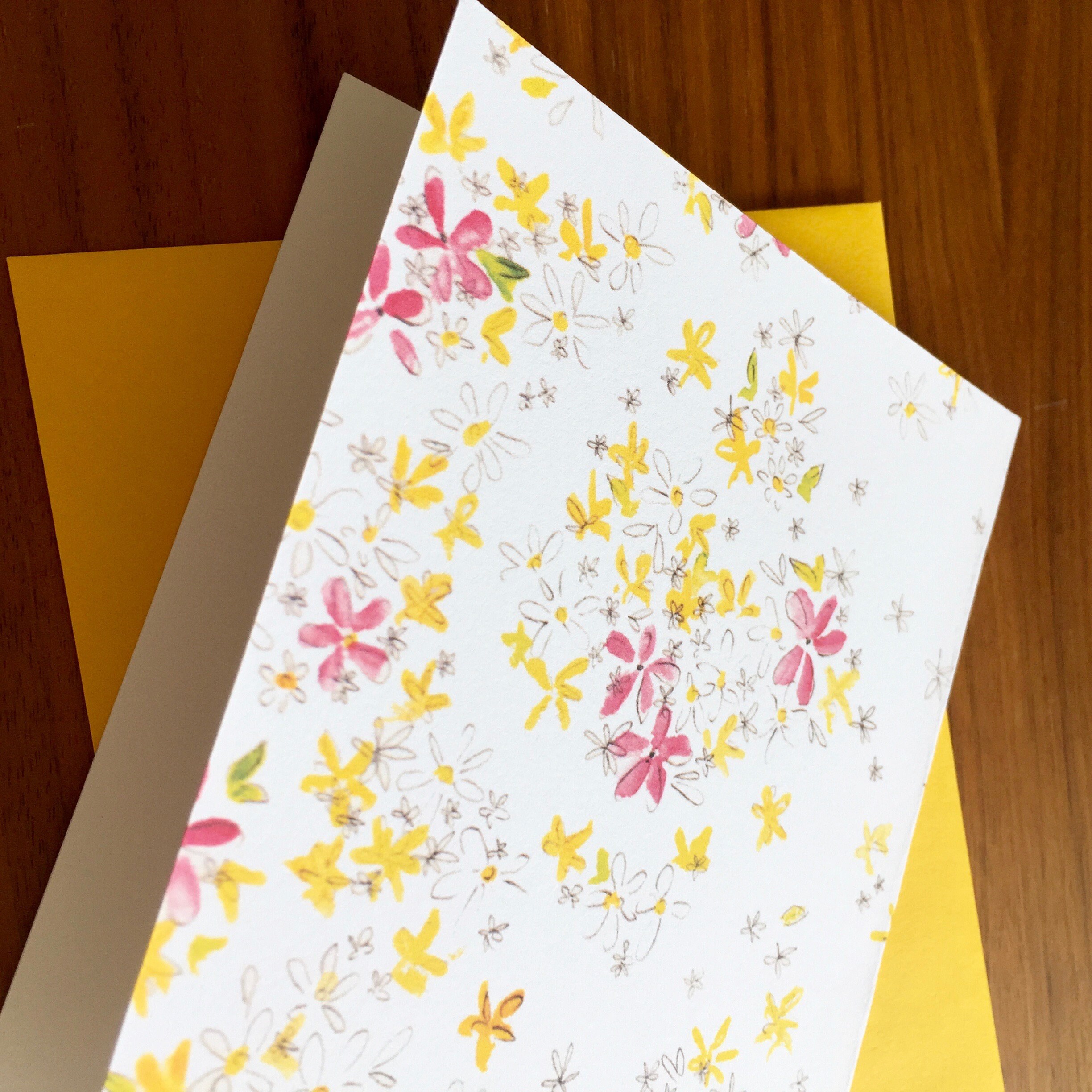 Bitty Buds Pack of 6 Watercolor Cards - Etsy Hong Kong