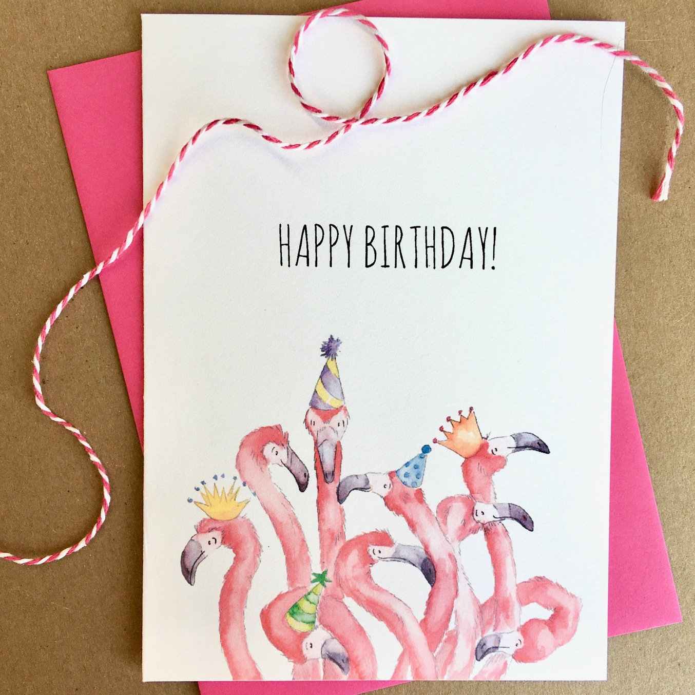 Flamingo Birthday Card - Etsy